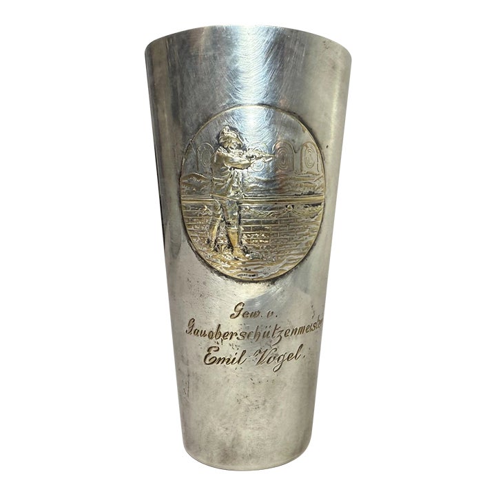 Antique Silverplate German General Marksman Shooting Trophy Award Cup ...