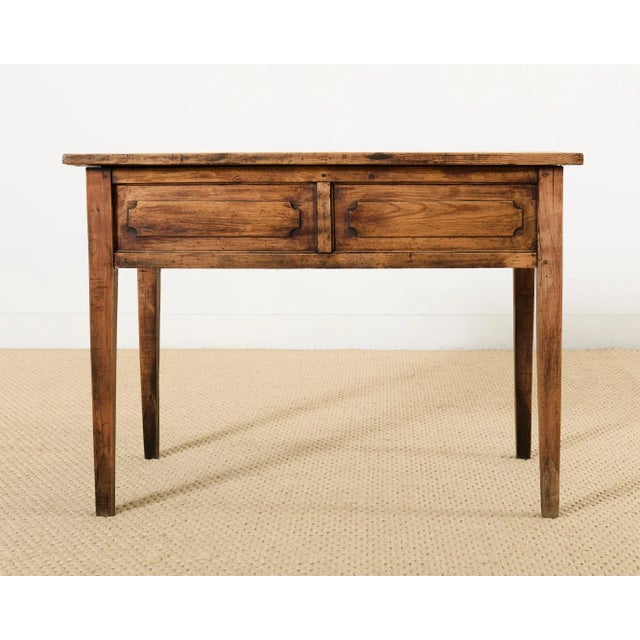 Country French Provincial Bleached Pine Writing Table Desk | Chairish