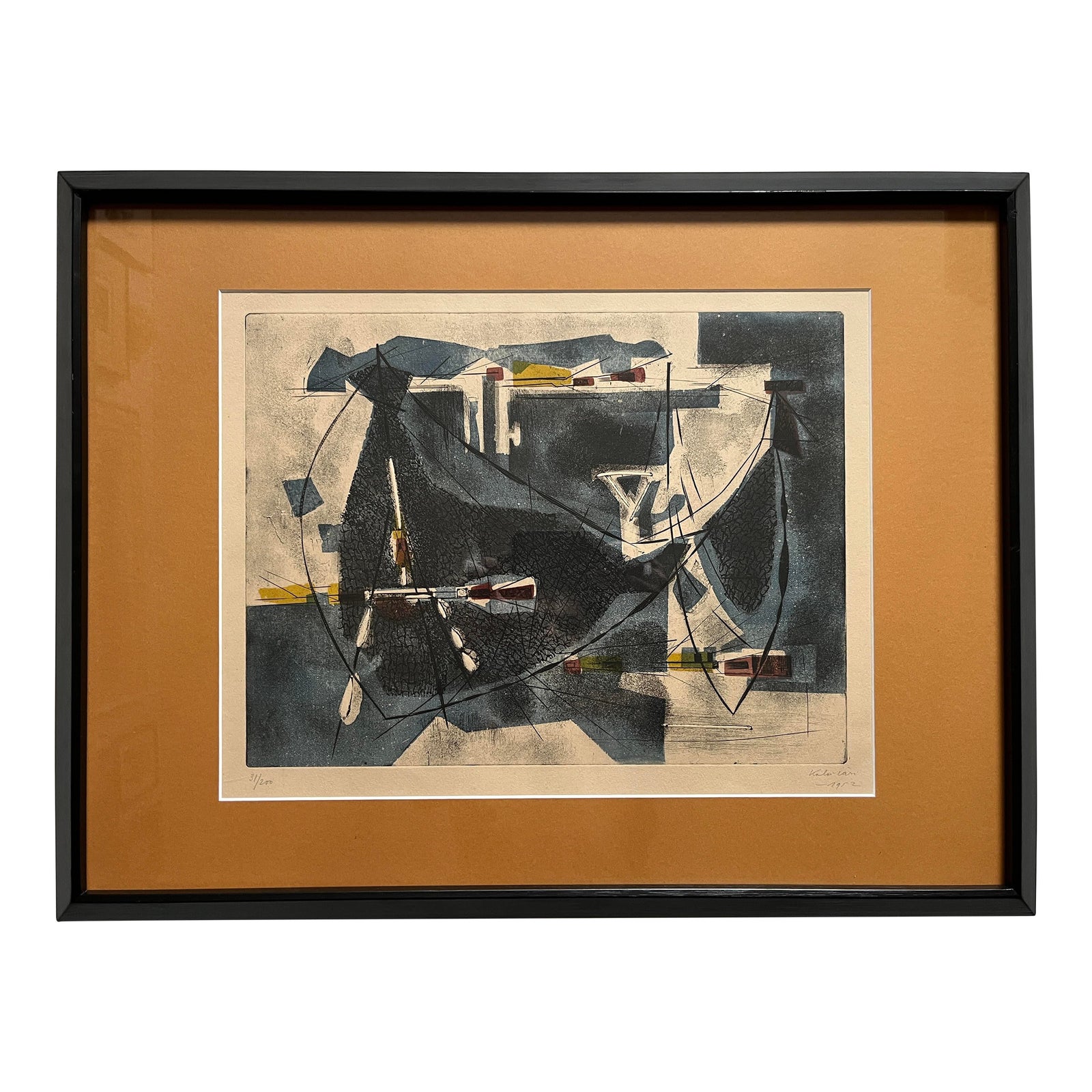 1952 Limited Edition Etching by Hungarian Artist Sigismond Kolos-Vari ...