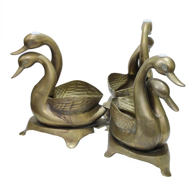 1960s Brass Swan Coffee Table Base | Chairish