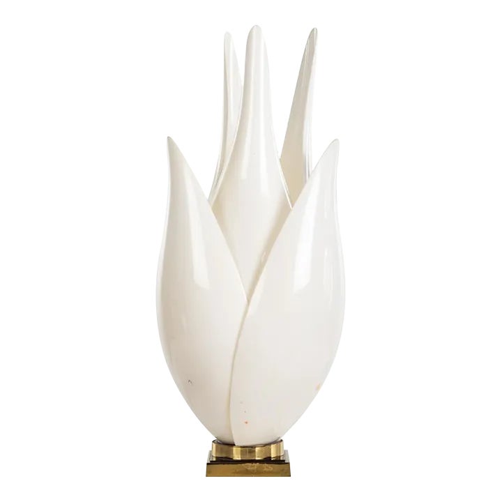 1970's Roger Rougier Tall Tulip-Shaped Table Lamp | Chairish
