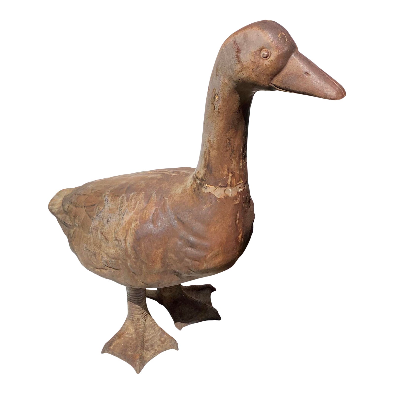 Vintage Cast Iron Goose | Chairish