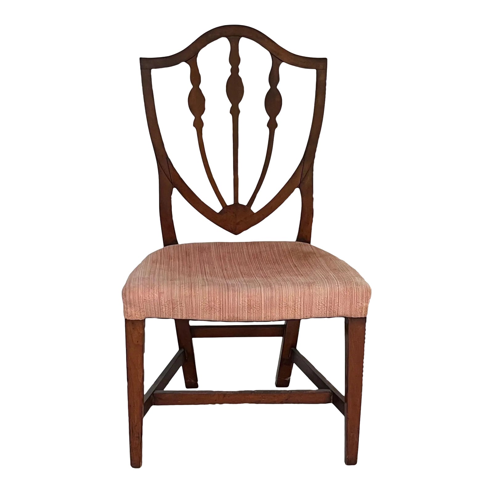 Antique Early 19th Century American Federal Cherry Shield Back Side ...