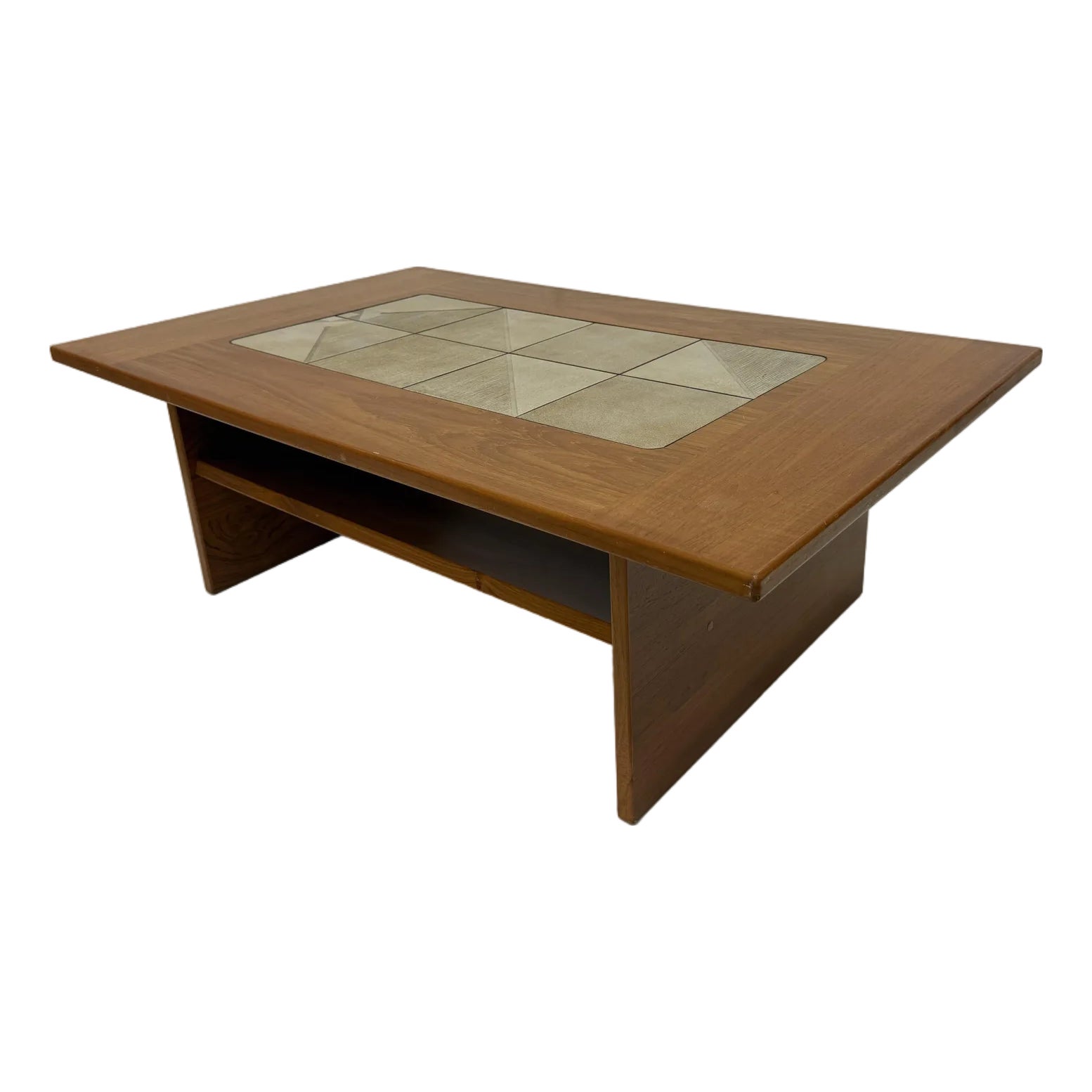 Danish Modern Gangso Mobler Teak Coffee Table With Tile Inserts | Chairish