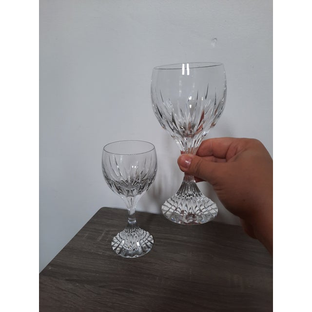 Late 20th Century Baccarat France Crystal Massena Red Wine Glasses