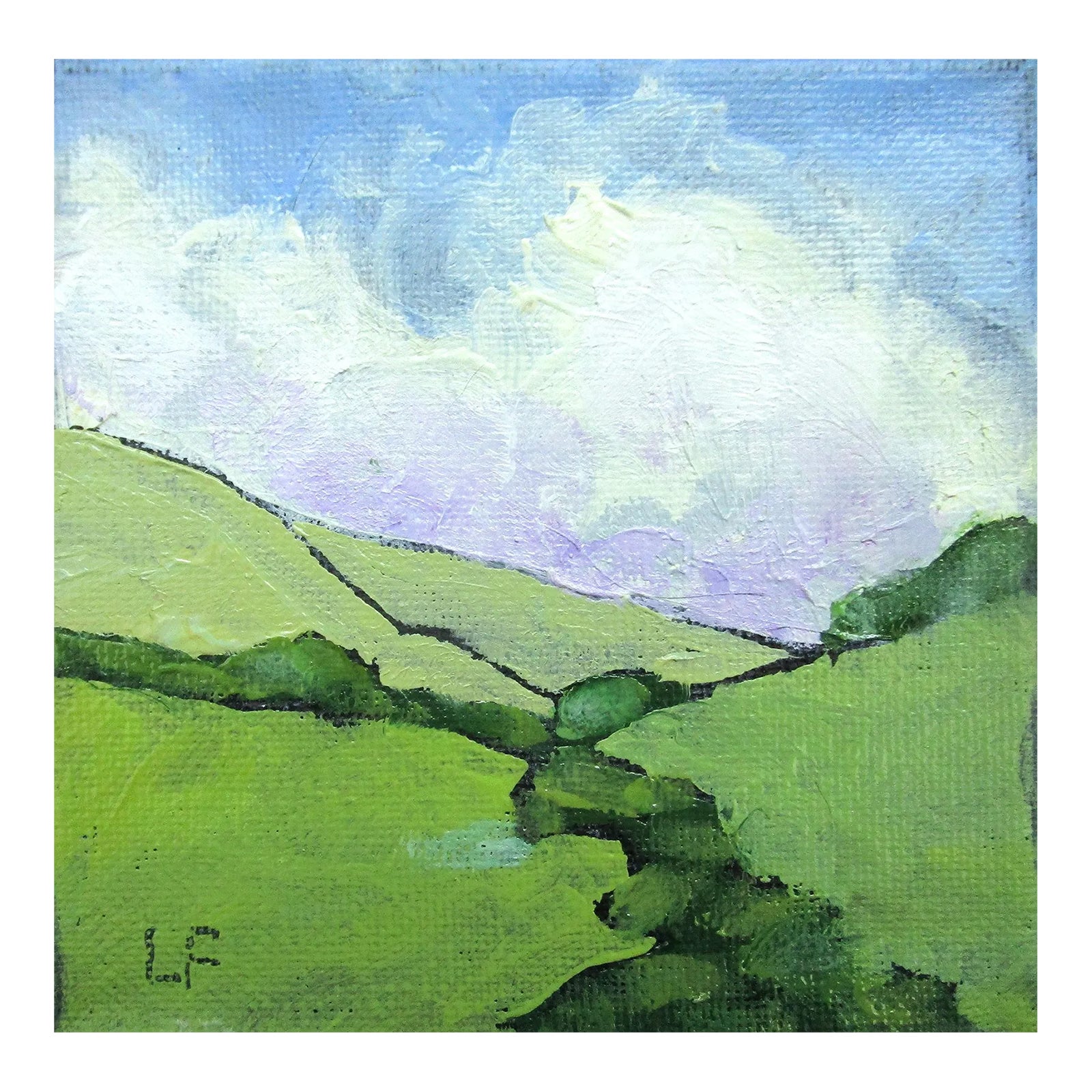 Miniature Malibu Hills 4x4 Lynne French California Landscape O/C | Chairish