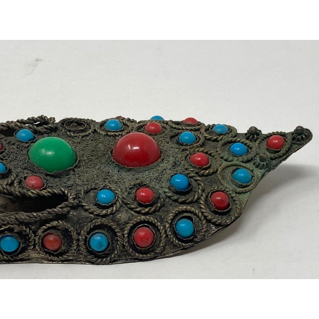 Vintage Metal Aladdin Moroccan Slipper Shoe Ashtray With Beads 1950 ...