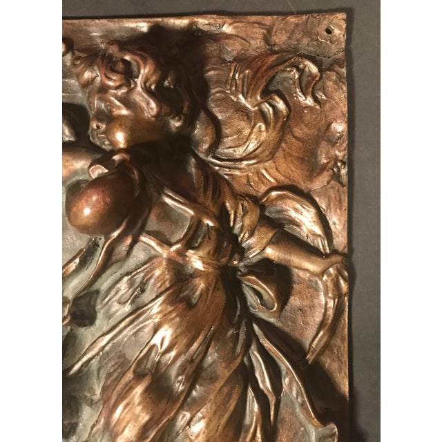 19th Century French Bronze Relief Plaque of Three Dancing Putti | Chairish