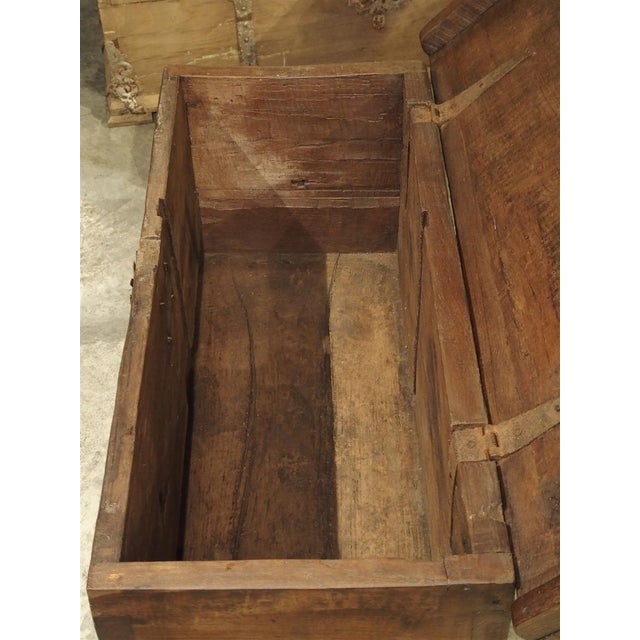 Small 17th Century French Gothic Trunk in Carved Oak | Chairish