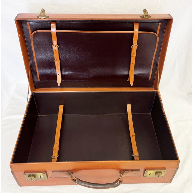 Antique Leather Motoring Travel Trunk Circa 1900's | Chairish
