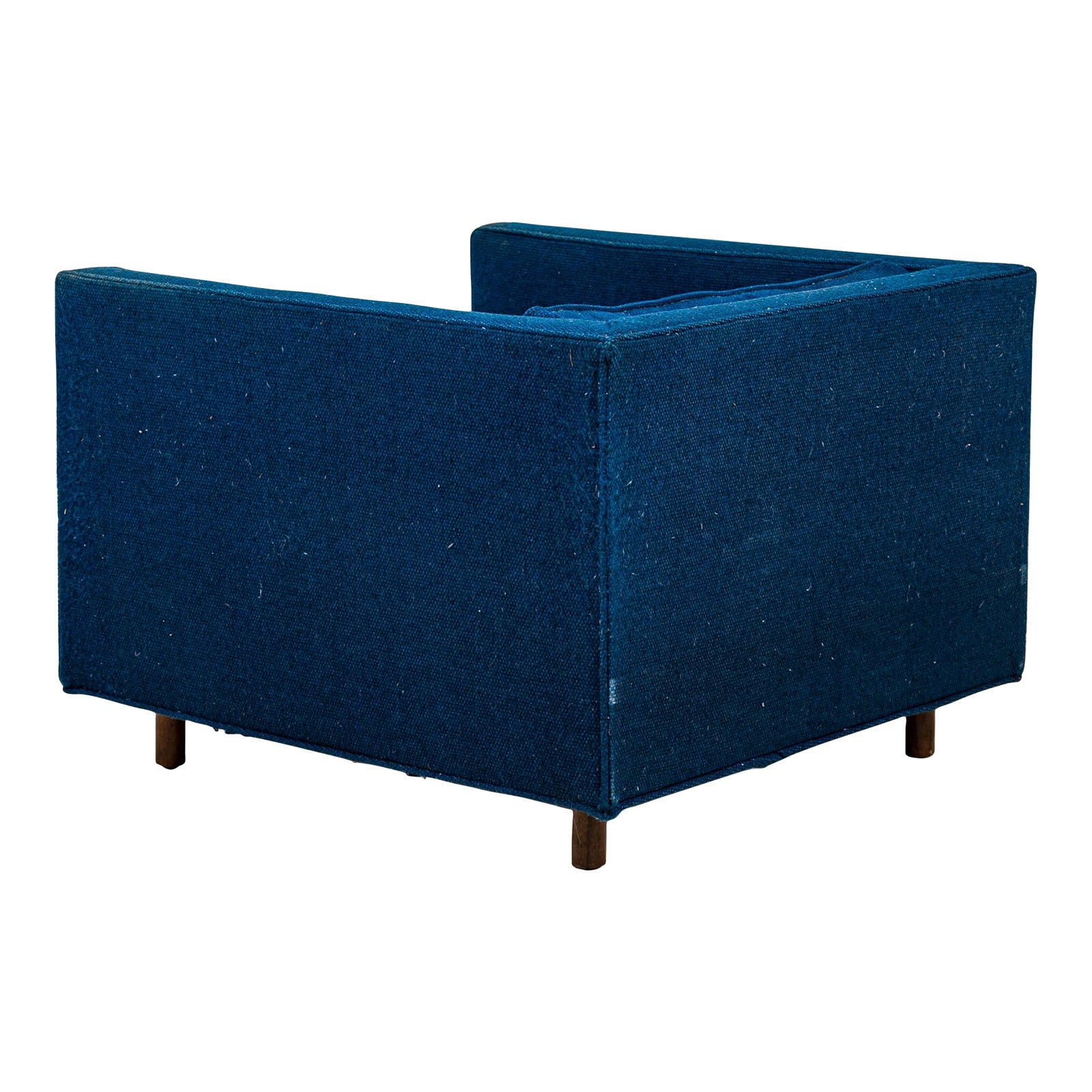 Harvey Probber American Mid-Century Cube Form Blue Textured Fabric ...
