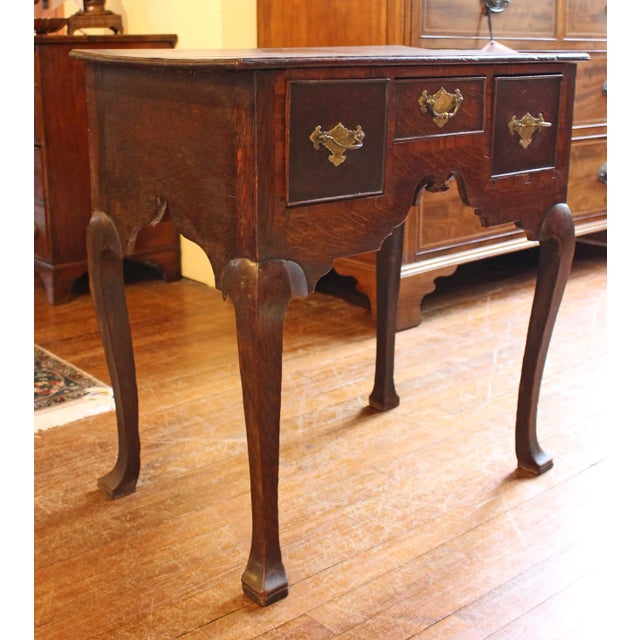 Circa 1730 English Country Oak Lowboy or Dressing Table | Chairish