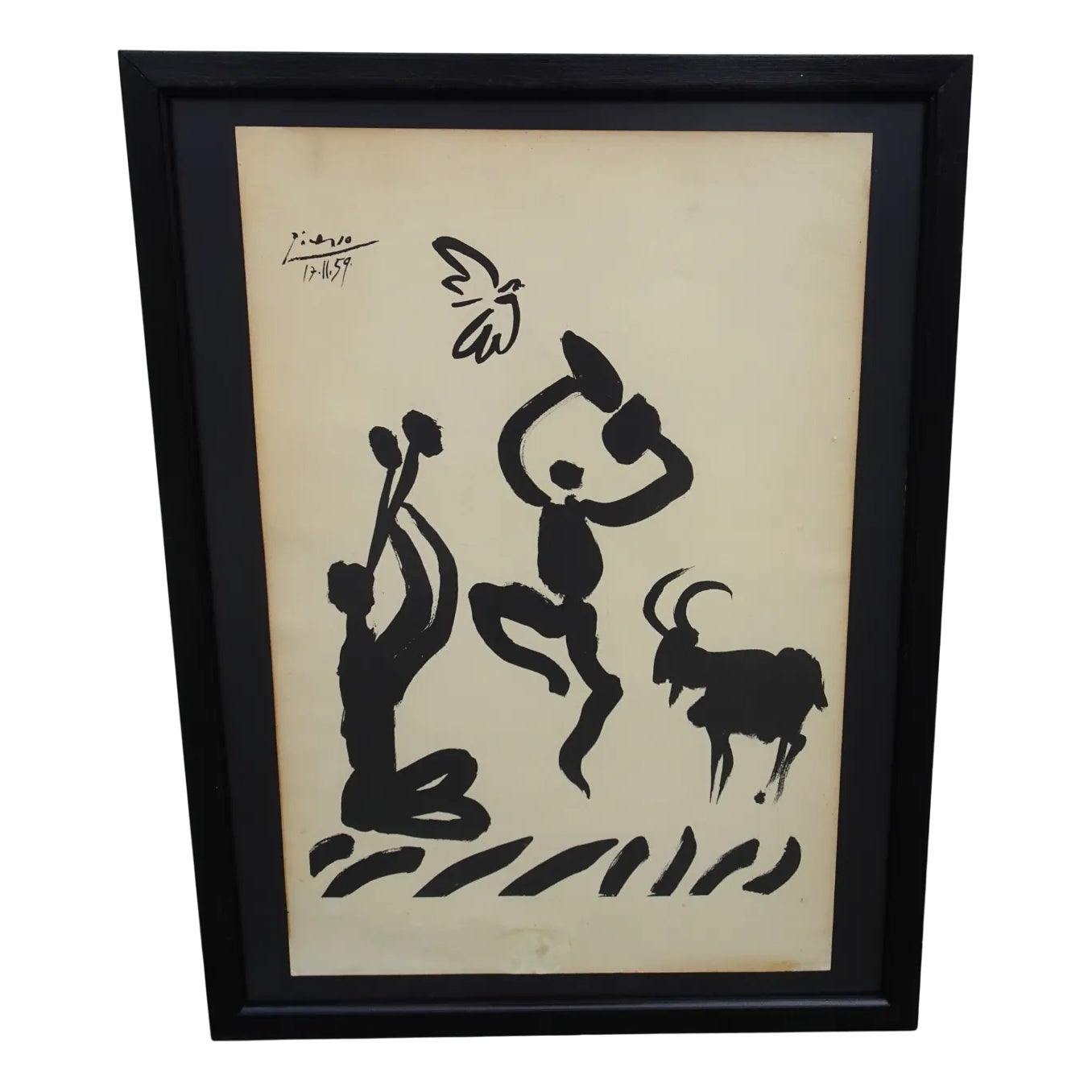 Pablo Picasso, The Flute Player, 1959, Original Lithograph | Chairish