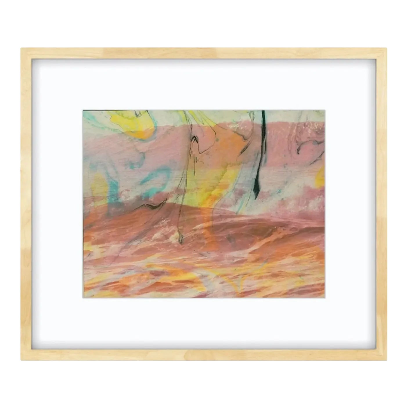 Test Print IV I Marbling & Photography, Ink on Archival Paper, Oak ...