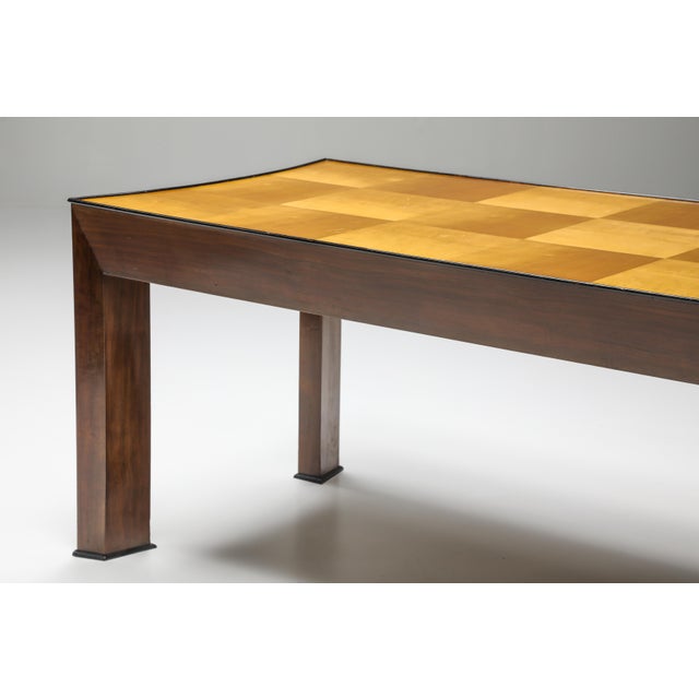 Art Deco Italian Concave Dining Table, 1970s | Chairish