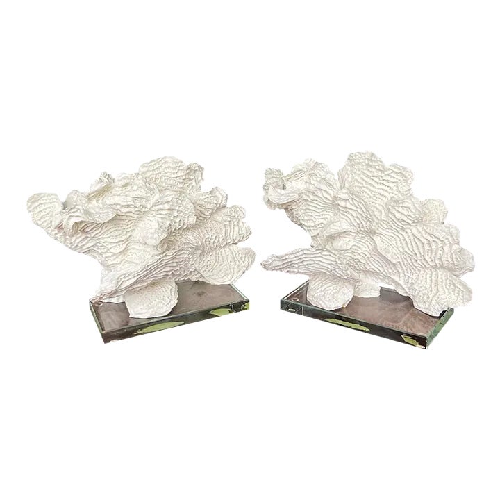 Contemporary Coastal Decorative Ocean Reef Faux Coral Objects- Set of 2 ...