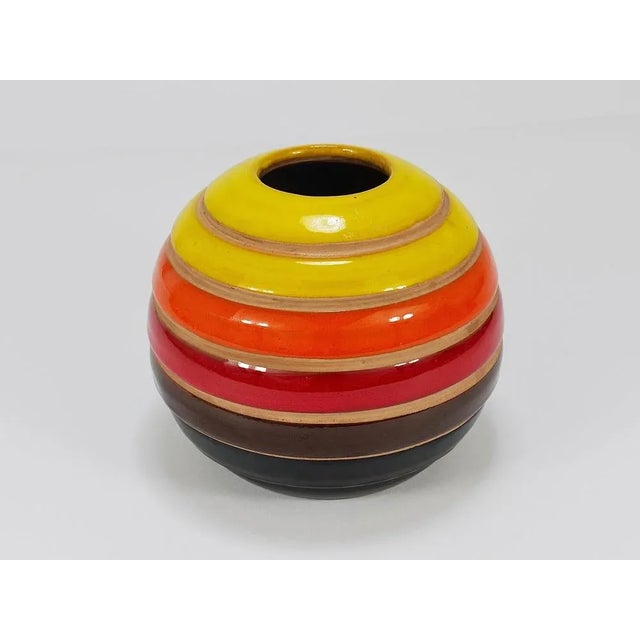 Mid-Century Ceramic Ball Vase attributed to Bitossi for Bitossi, Italy ...