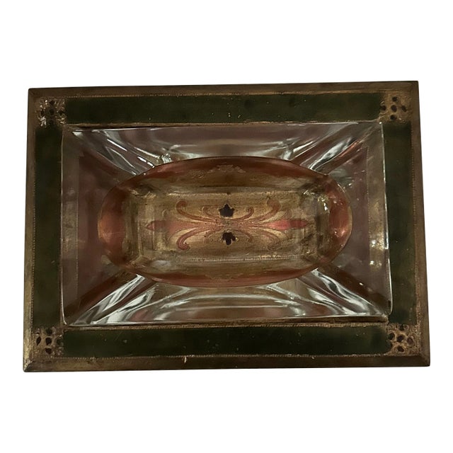 Vintage Florentine Orange Green & Hold Ashtray Catch All | Chairish