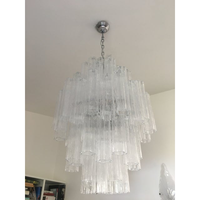 Italian Double Sputnik Murano Glass "Tronchi" Chandelier | Chairish