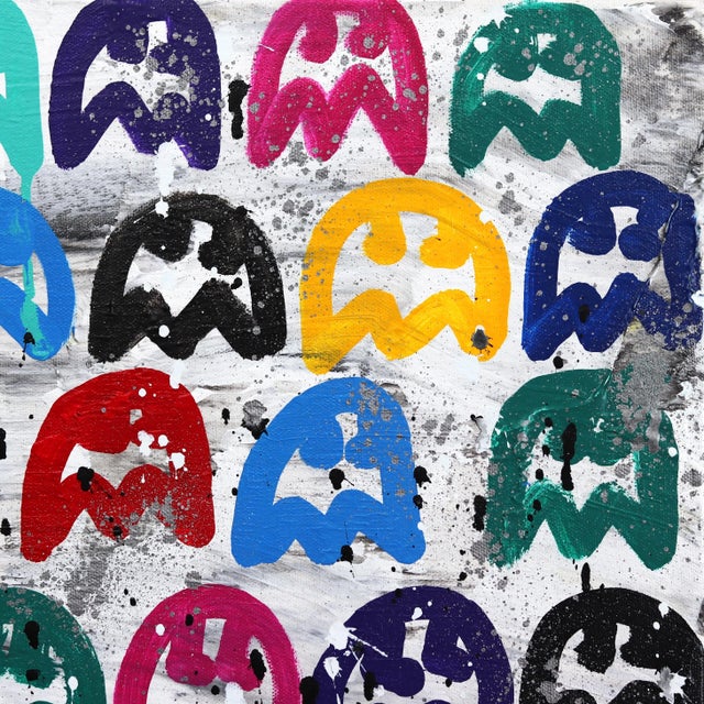 "Ghost Rave" Contemporary Original Street Art Inspired Mixed-Media ...