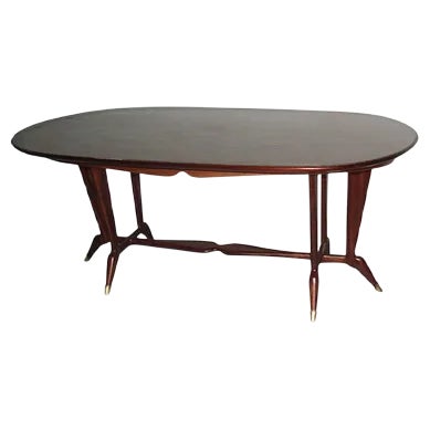 Mid-Century Italian Oval Dining Table | Chairish