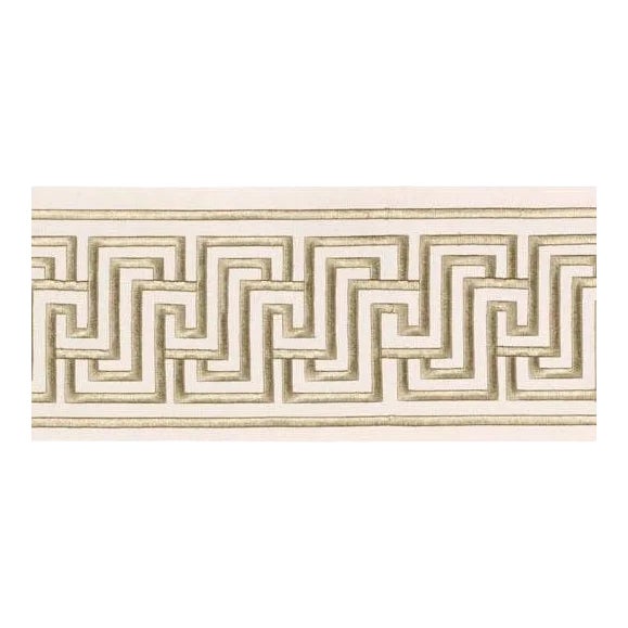 Schumacher X Mary McDonald Labyrinth Tape Trim in Bronze | Chairish