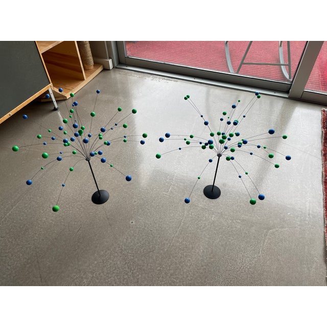 Two Danish Midcentury Kinetic Mobile Atomic Ball Sculpture Laurid ...