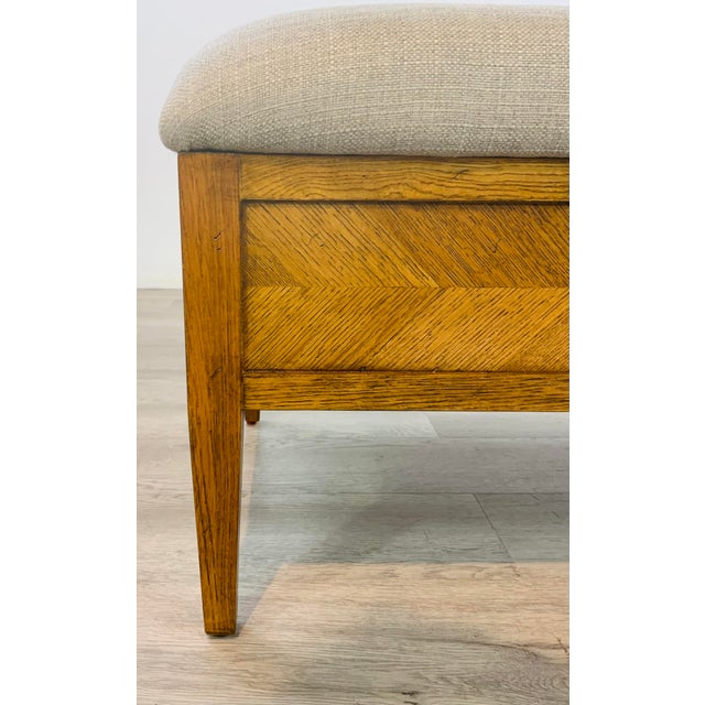 Theodore Alexander Modern Light Oak Finished Bench | Chairish