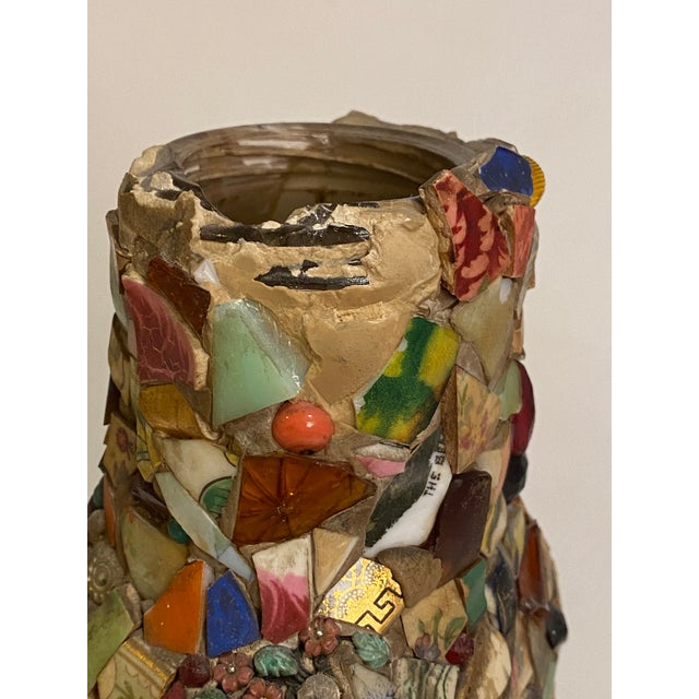 1930s Folk Art Mosaic Memory Bottle | Chairish