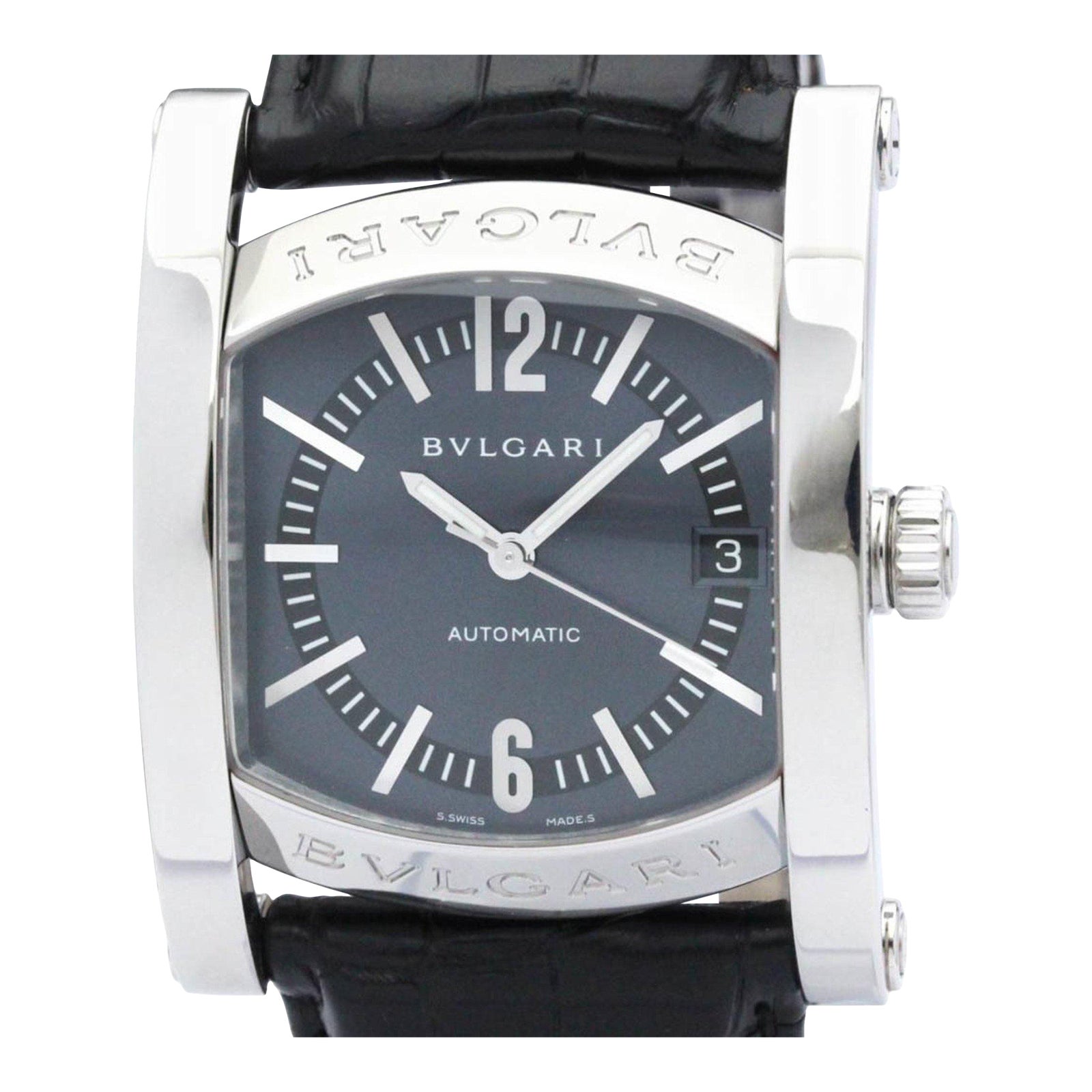Bvlgari Polished Assioma Stainless Steel Automatic Mens Watch Aa44S ...