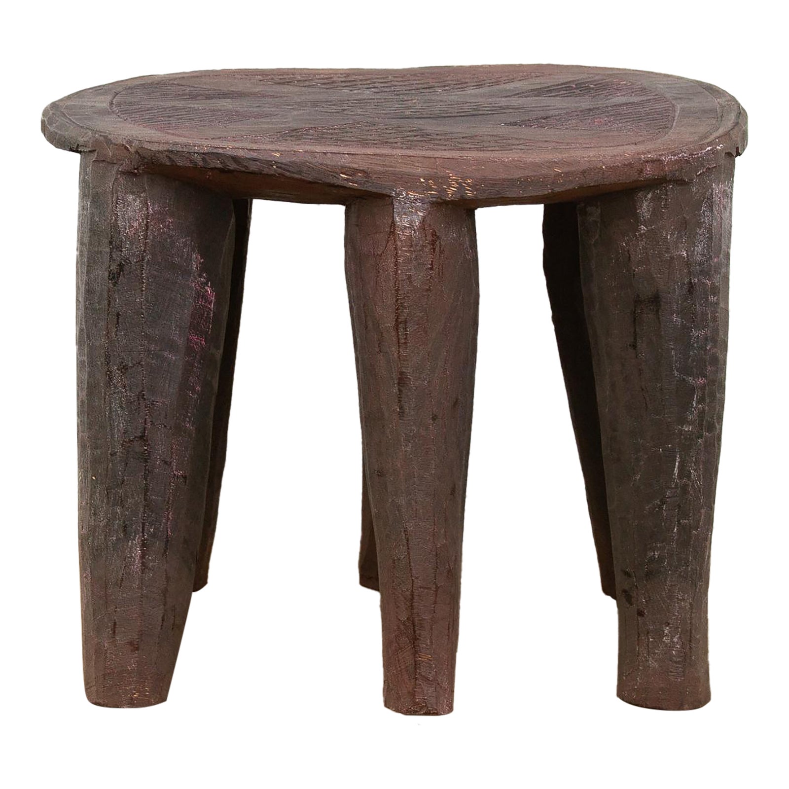 Artisanal Touch, African Carved Stool | Chairish