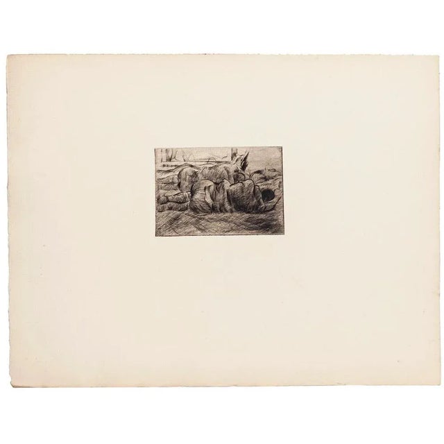 Anselmo Bucci, Le Front Italien, Etching on Paper, 1918 | Chairish