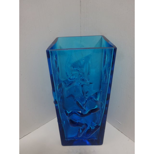 Mid-century John Käll Eneryda Glasbruk Sweden Crystal Vase | Chairish