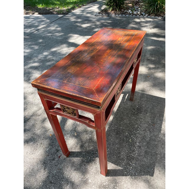 Mid 19th Century Chinese Antique Console Table | Chairish