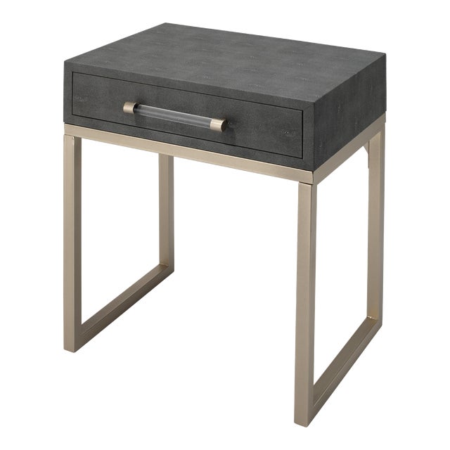 Kain Side Table in Grey | Chairish