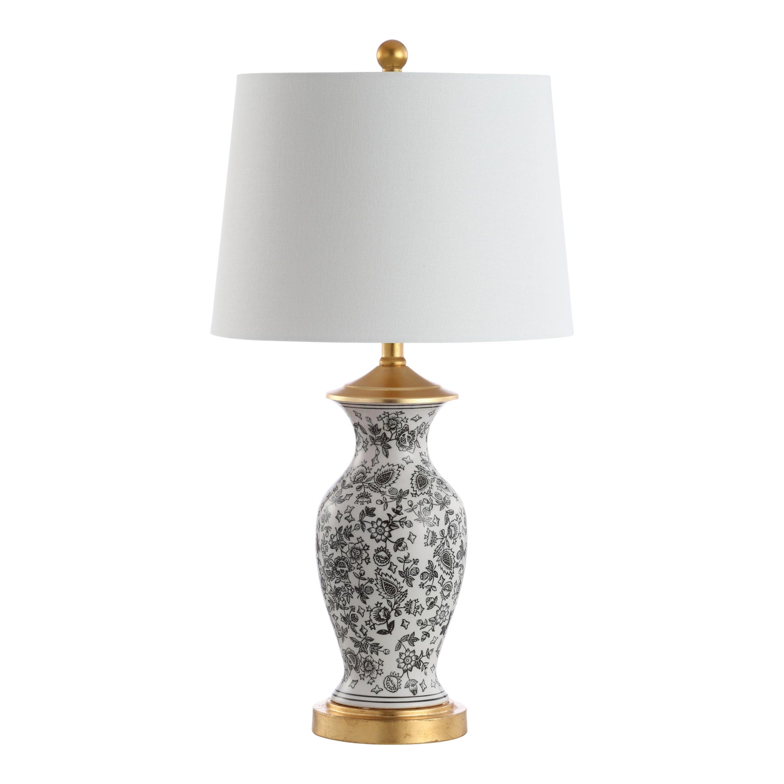 Ellis Table Lamp in Blue & White - a Pair | Chairish