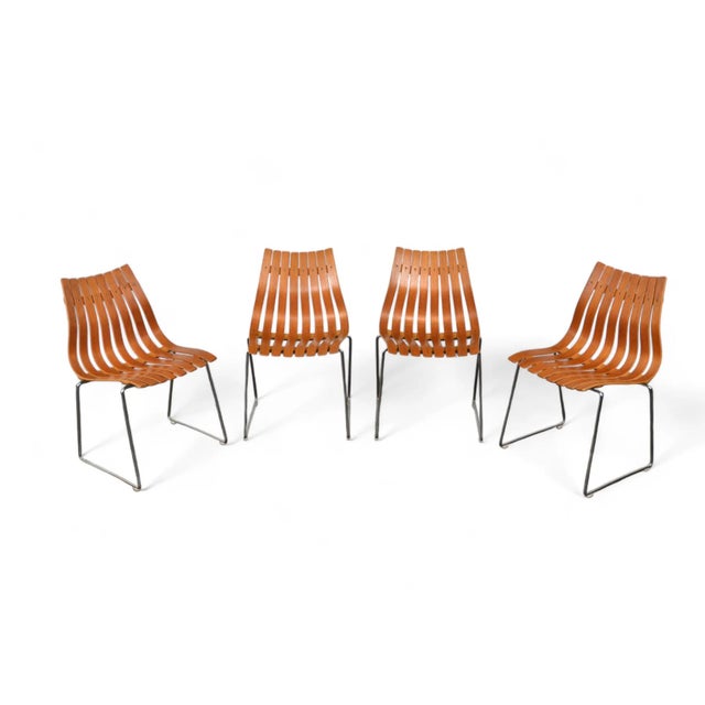 Mid 20th Century Set of Four "Scandia" Teak Dining Chairs by Hans ...