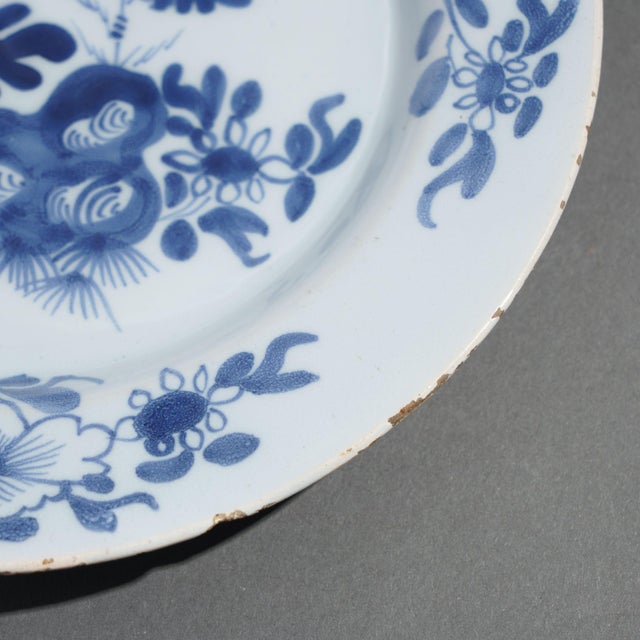 Delft Porcelain Plate, C. 1750's | Chairish