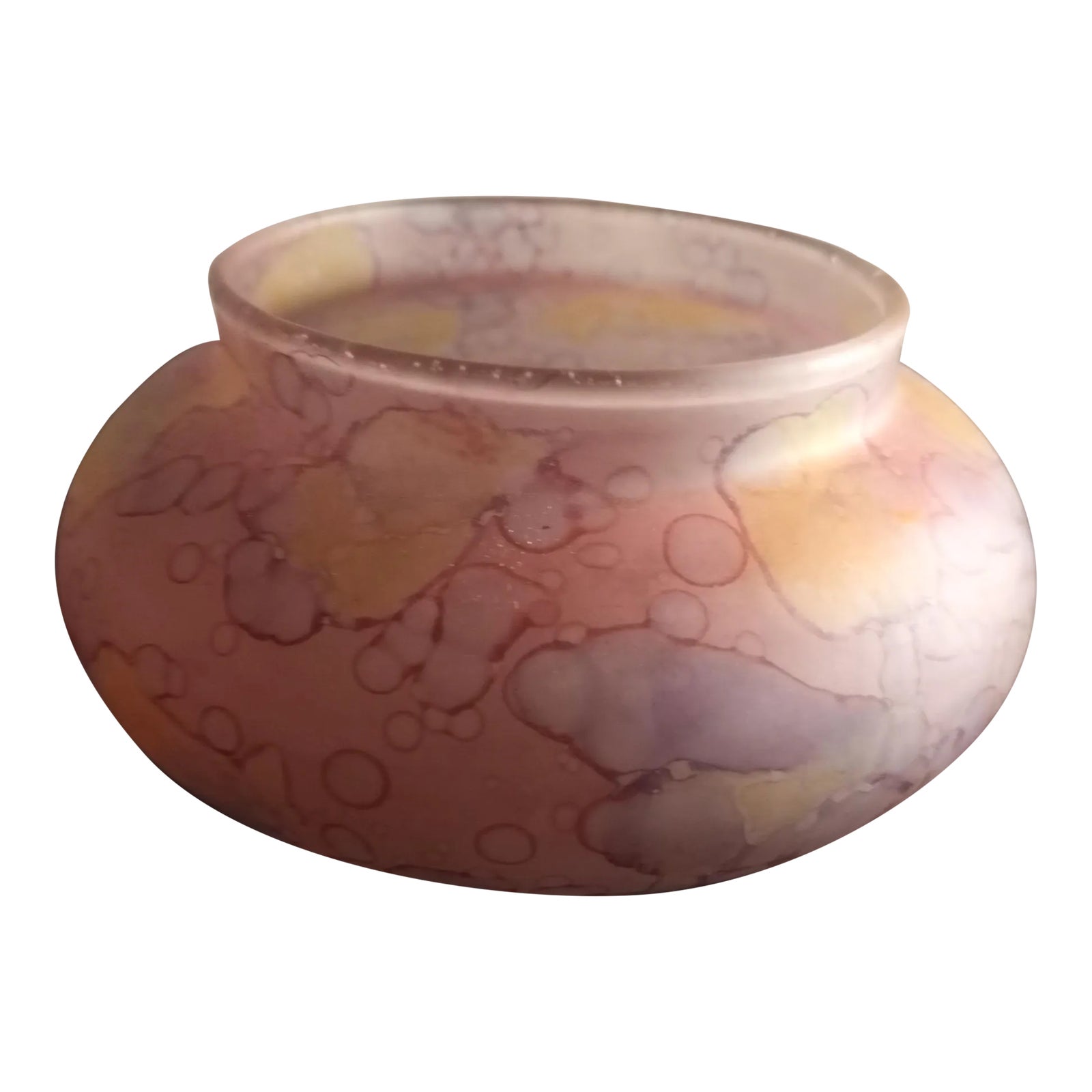 1960s Reuben Art Glass Rose Bowl | Chairish