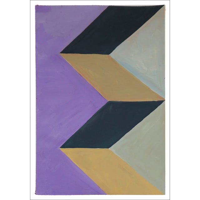 2022, Abstract Geometric Patterns Triptych of "Monumental Flower Pot ...