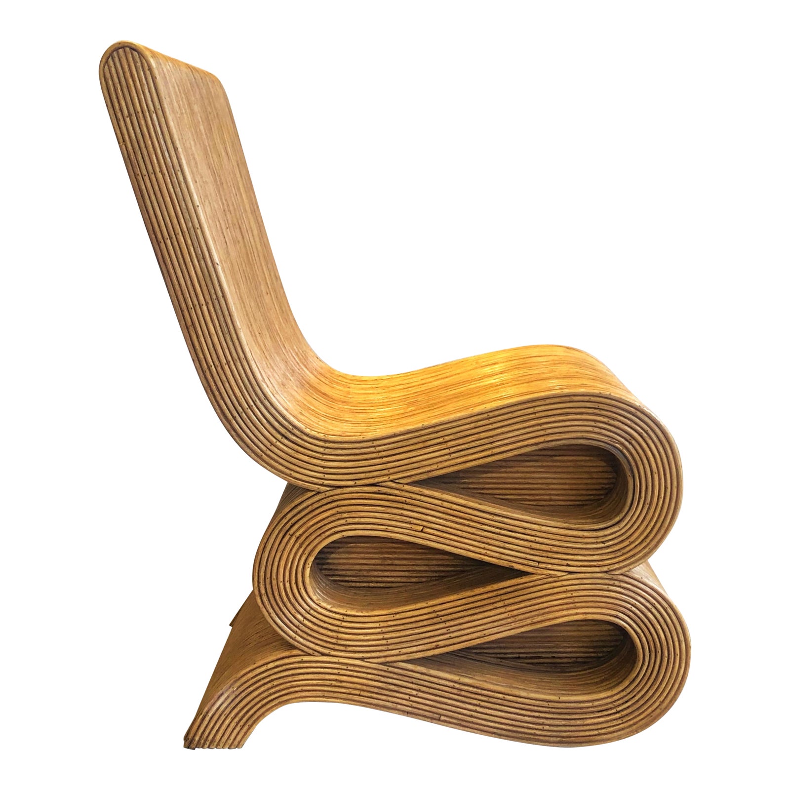 Natural Rattan "Snake" Chair | Chairish