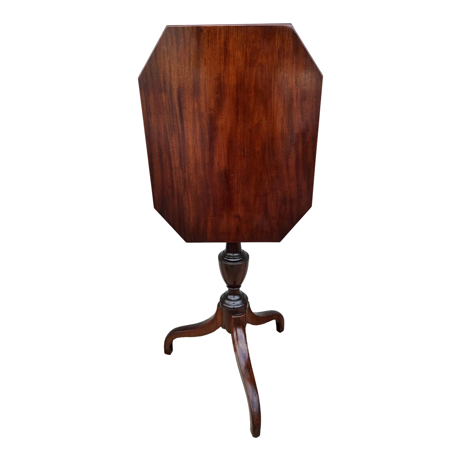A Antique Hepplewhite Mahogany Tilt Top Candle Stand, Circa 1820's ...