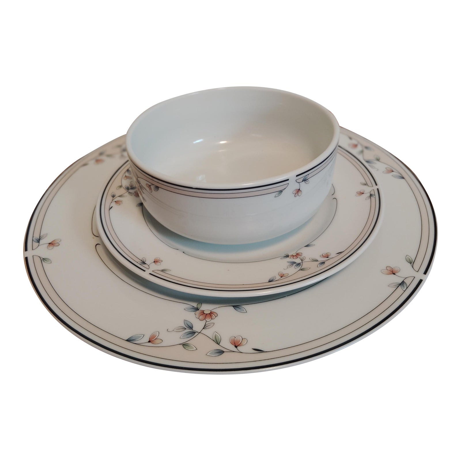 1990's Princess House Heritage Blossom Table Setting- 5 Pieces | Chairish