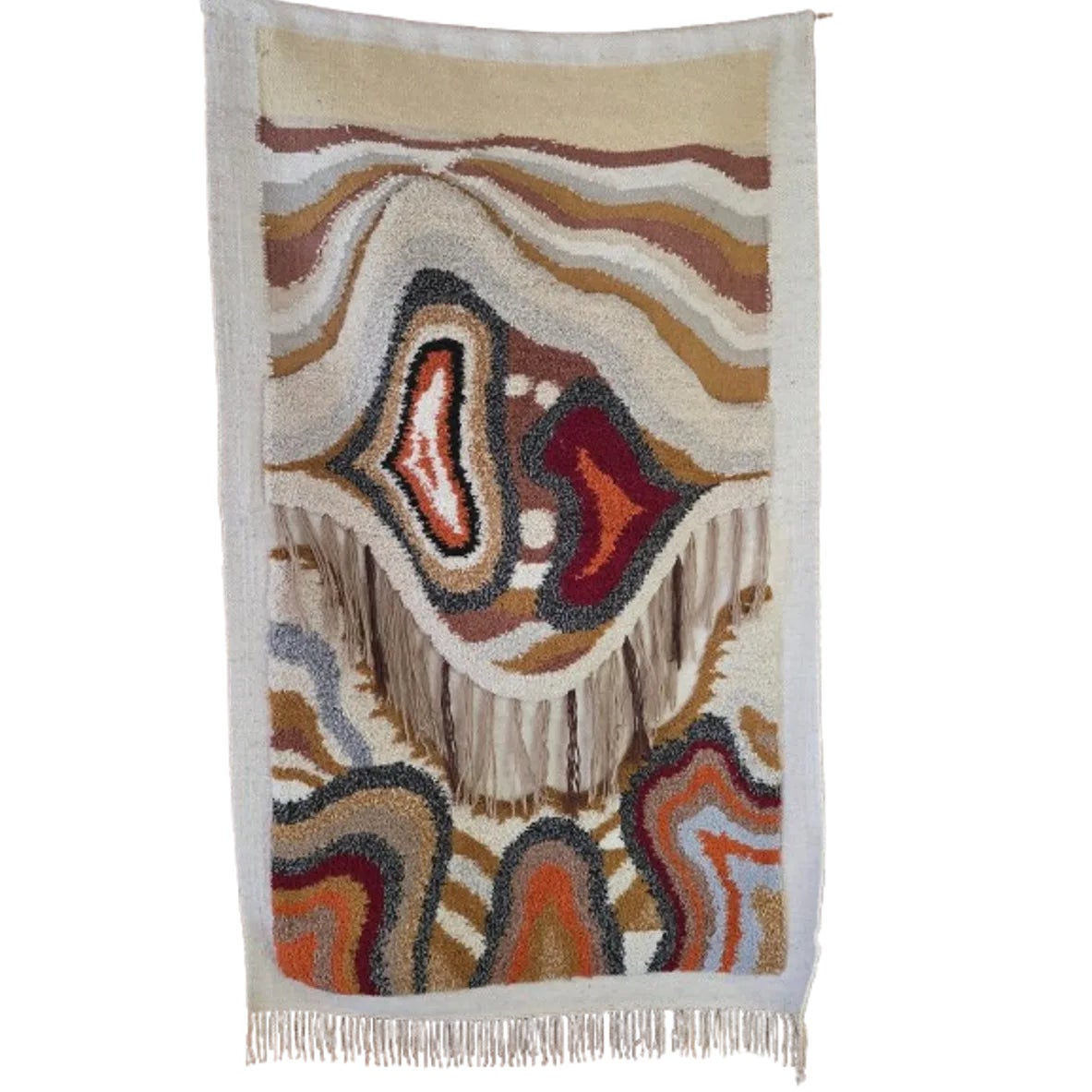 1970s Macrame Wall Rug Tapestry | Chairish