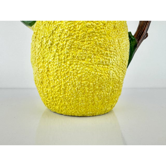 Vintage Mid Century Italian Hand Painted Lemon Pitcher | Chairish