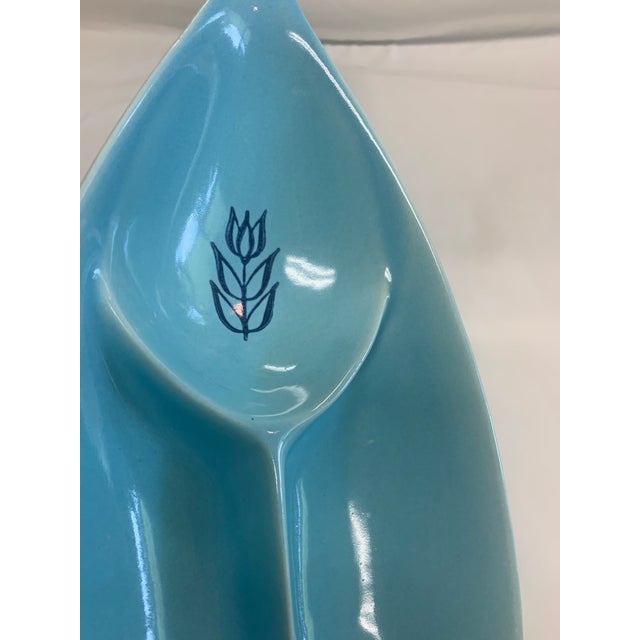 Mid Century Three Section Pottery Dish | Chairish