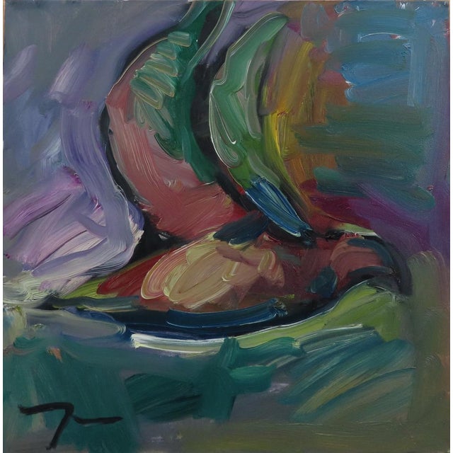 "Flying Bird" Contemporary Expressionist Style Oil Painting by Jose ...