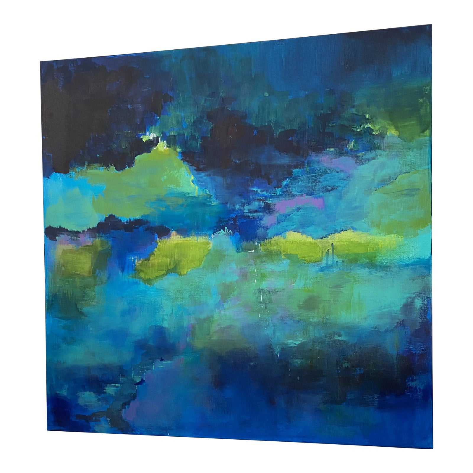Original Abstract “Outdoor Escape” Acrylic Painting by Jennifer Hopkins ...