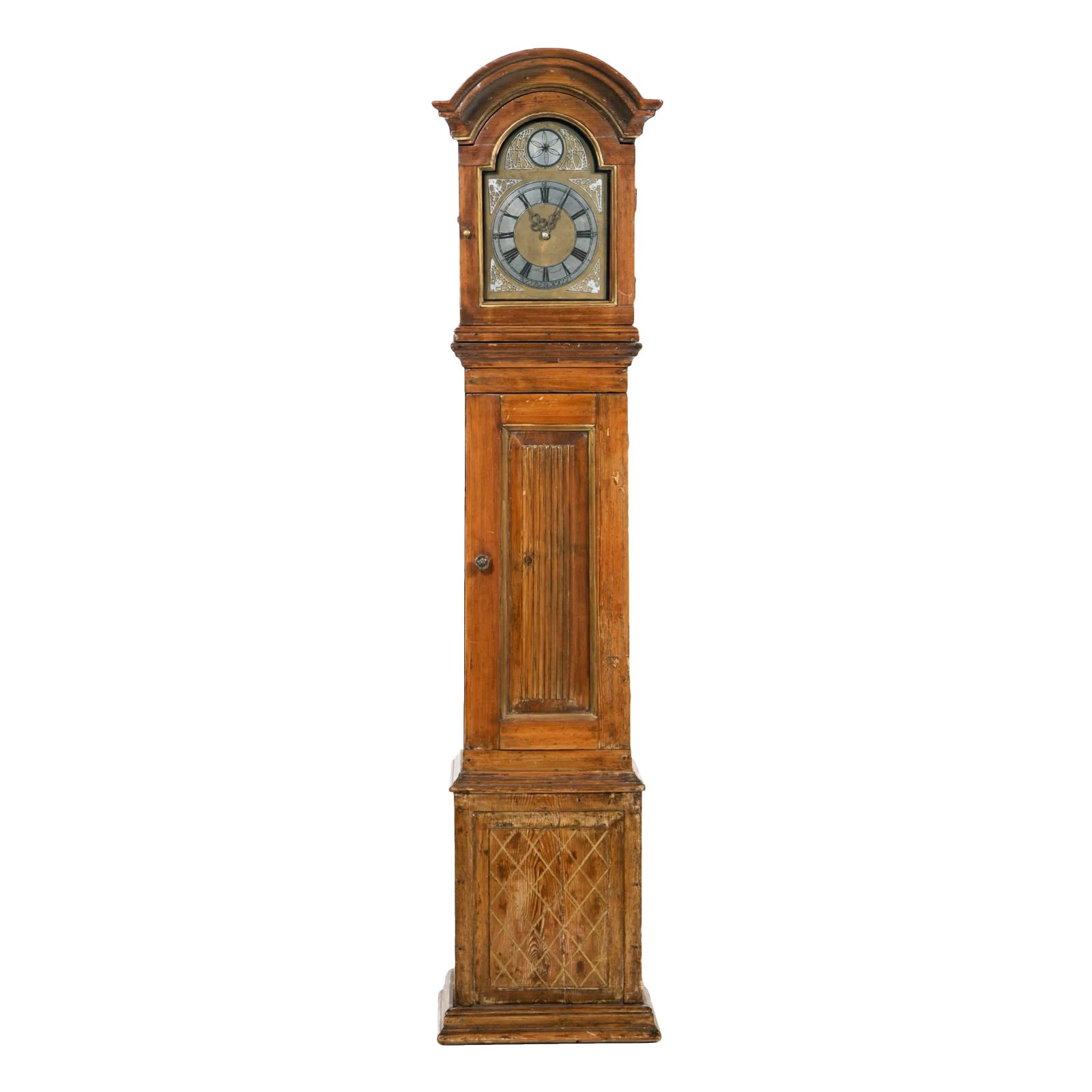 Early 19th Century Pine Long Case Clock | Chairish