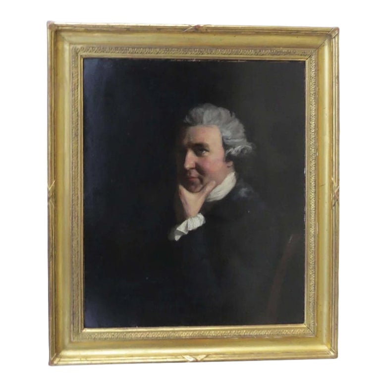 18th Century "Portrait of Dr. Wolcot" English Oil Painting on Canvas by ...